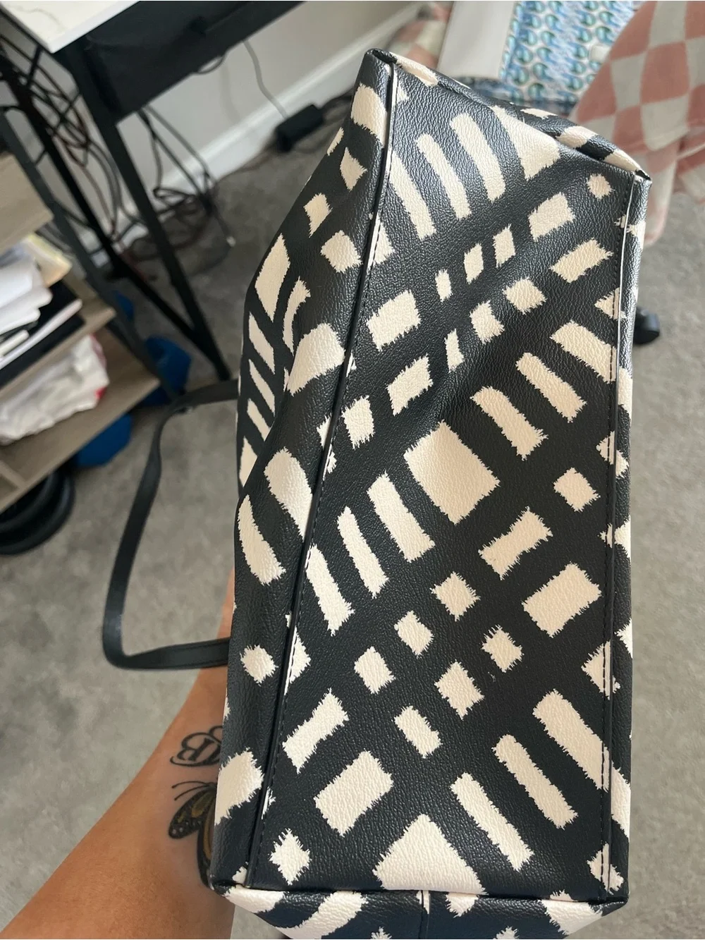 Coach | Bags | Coach City Tote Blackchalk Wild Plaid | Poshmark